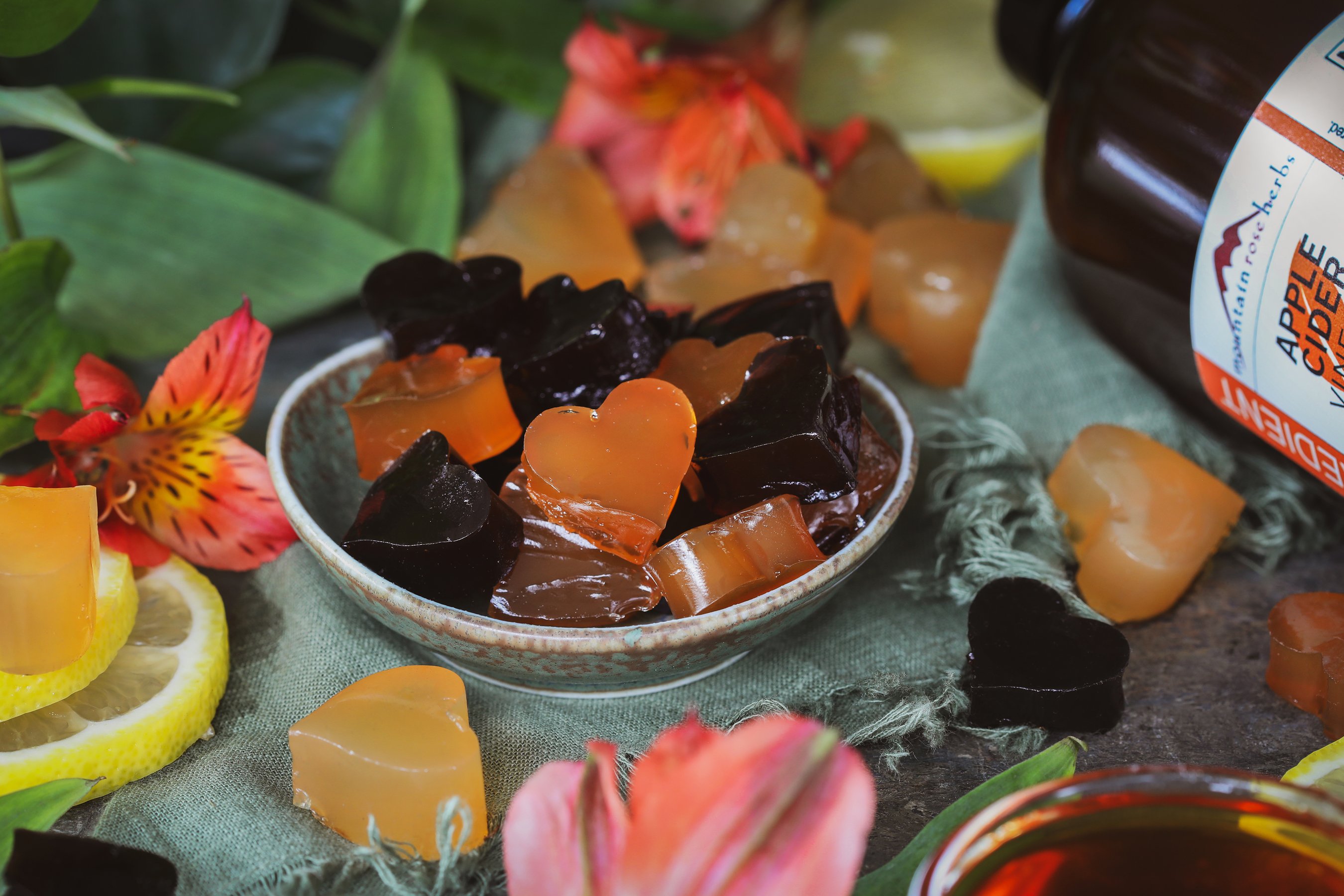 Apple Cider Vinegar Gummies Made with Agar