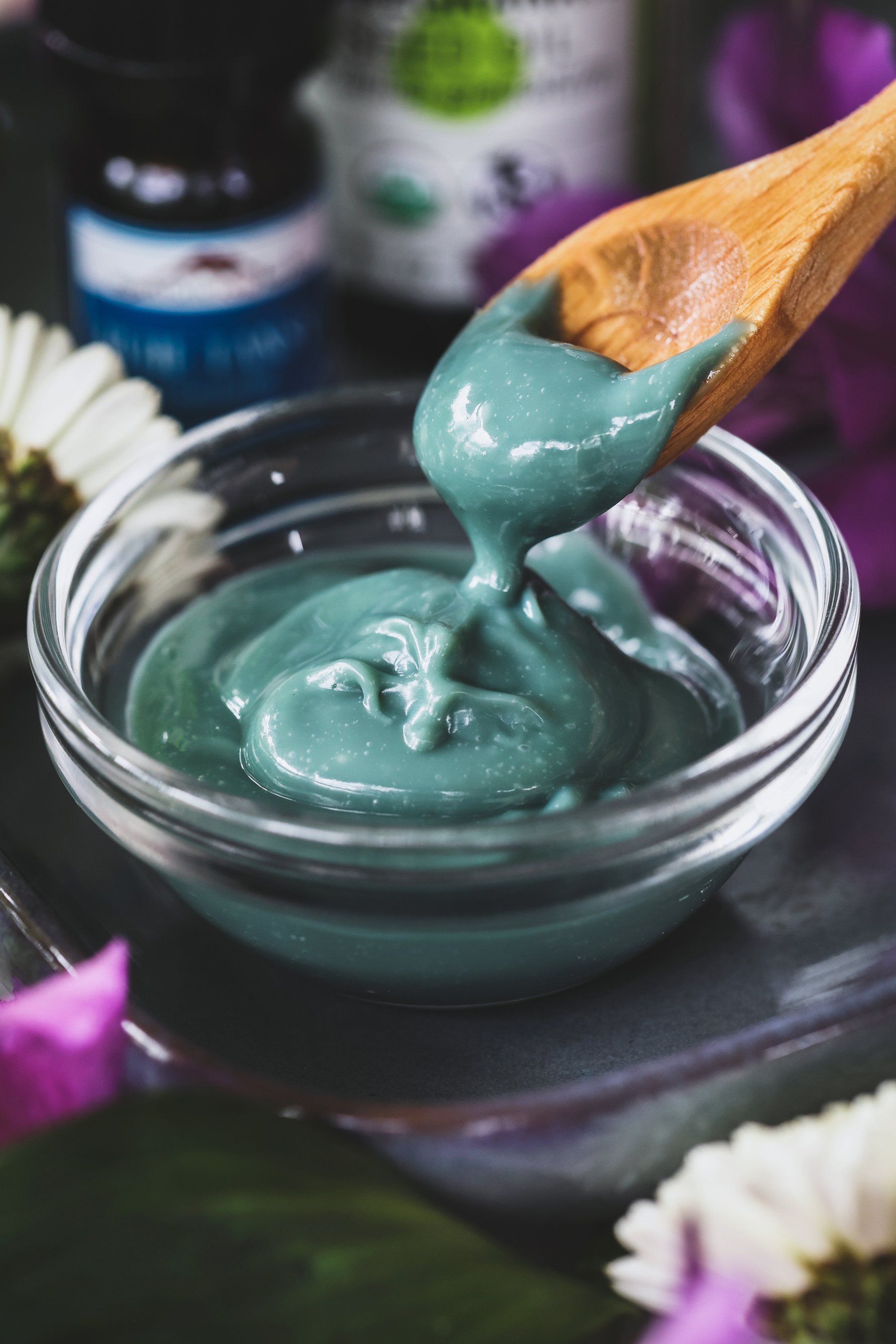 DIY Facial Cream Cleanser with Blue Tansy