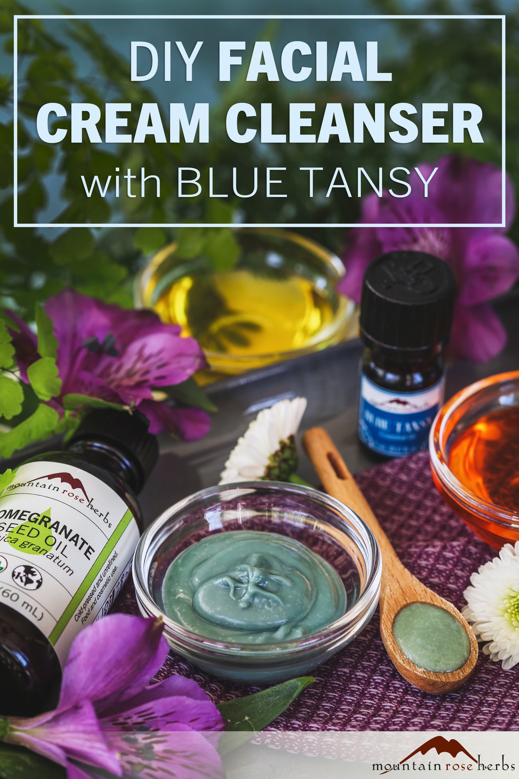 DIY Facial Cream Cleanser with Blue Tansy