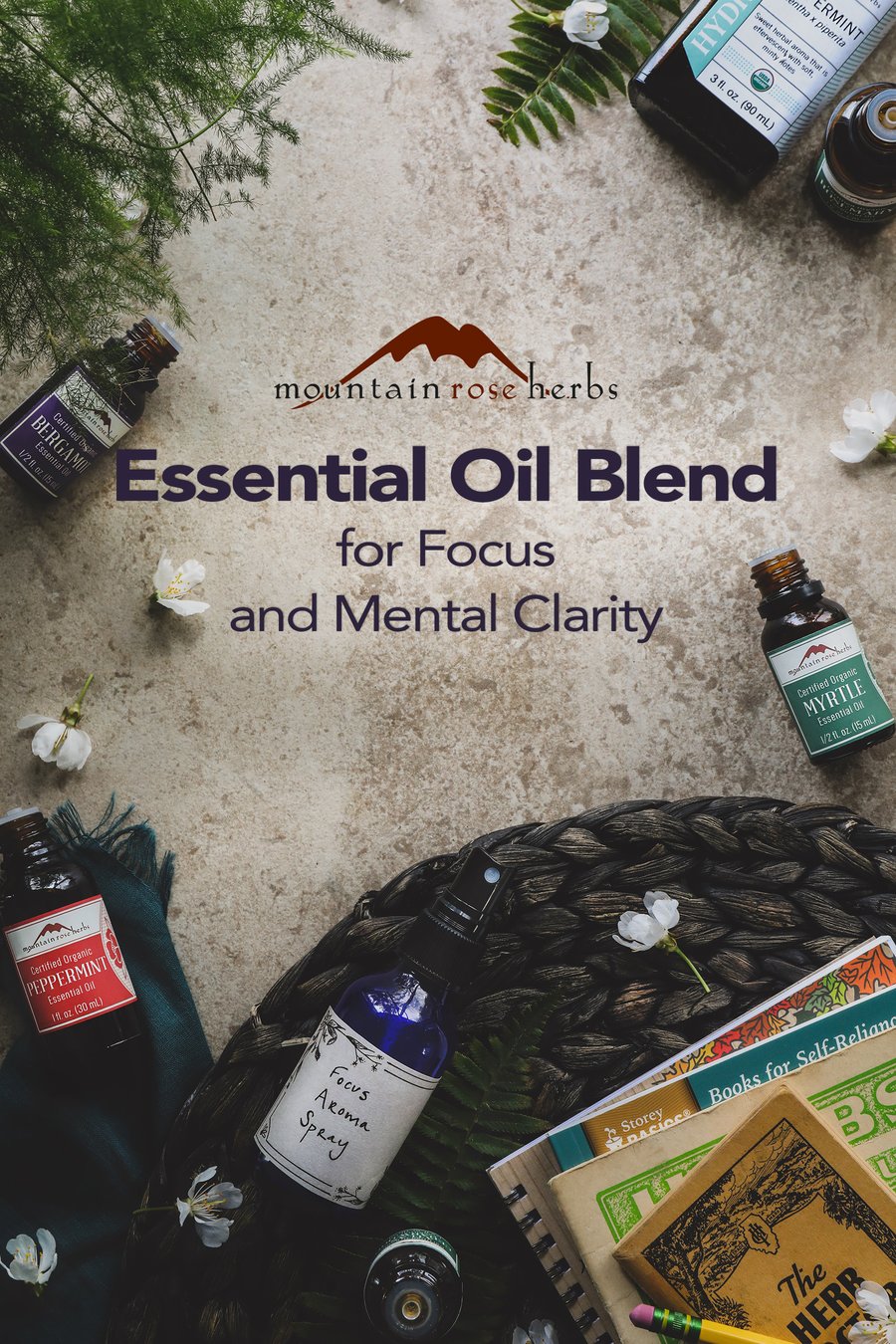 Essential Oil Blend for Focus + Room Spray for Studying