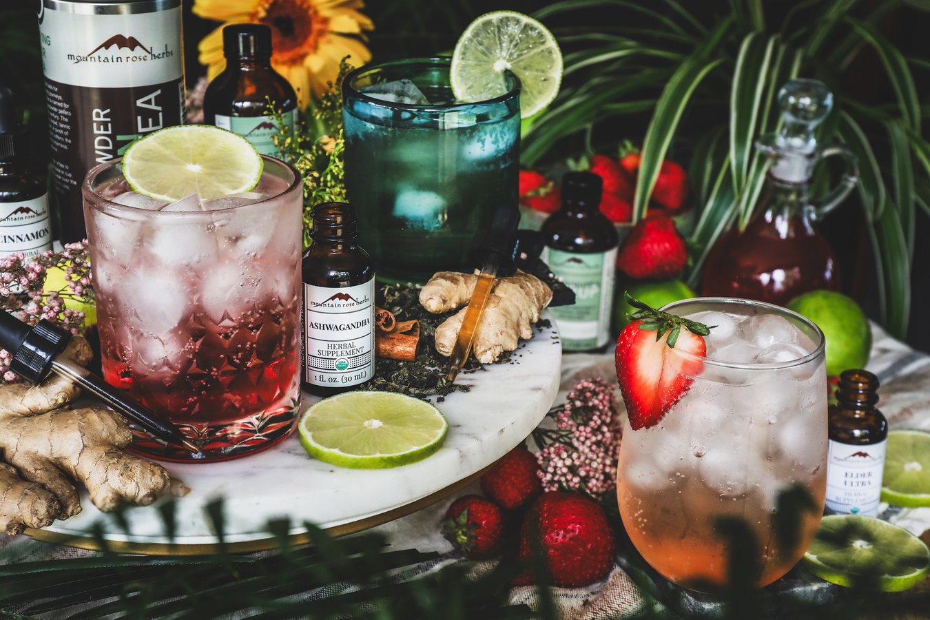 3 Refreshing Functional Fizzy Drinks With Herbal Extracts and Syrups