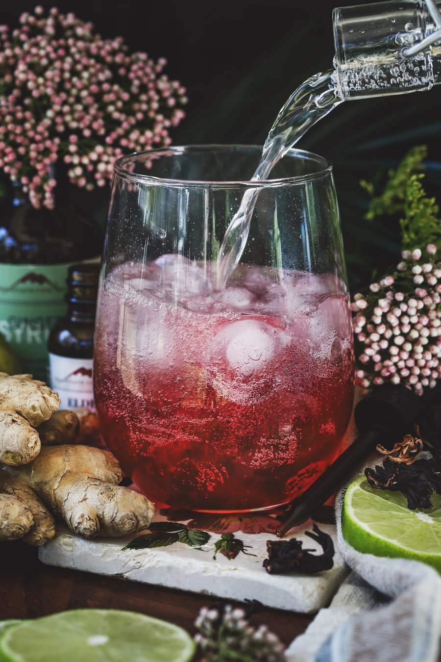 3 Refreshing Functional Fizzy Drinks With Herbal Extracts and Syrups