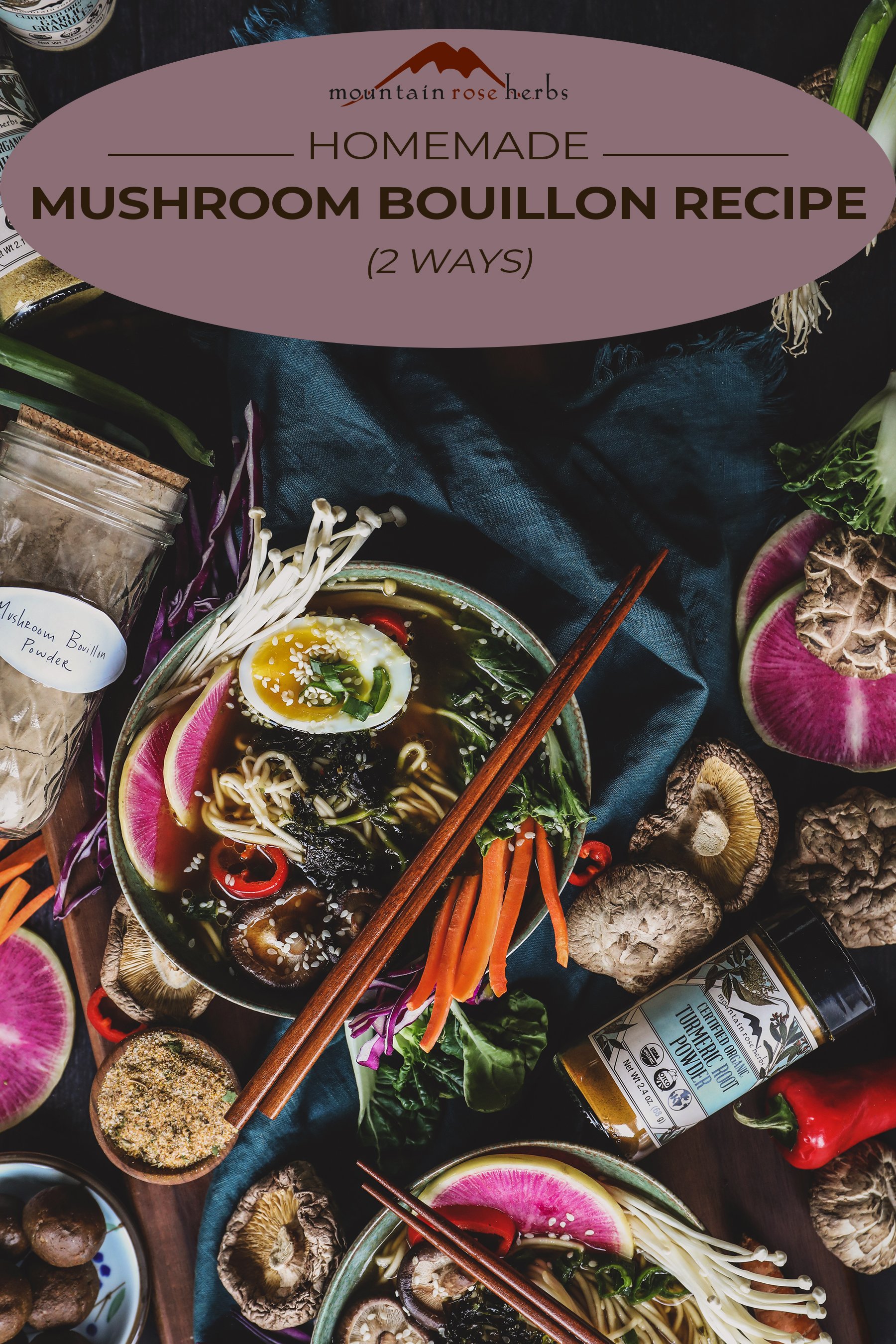 Mushroom Bouillon Powder and Paste + Homemade Seasoning Salt Recipe