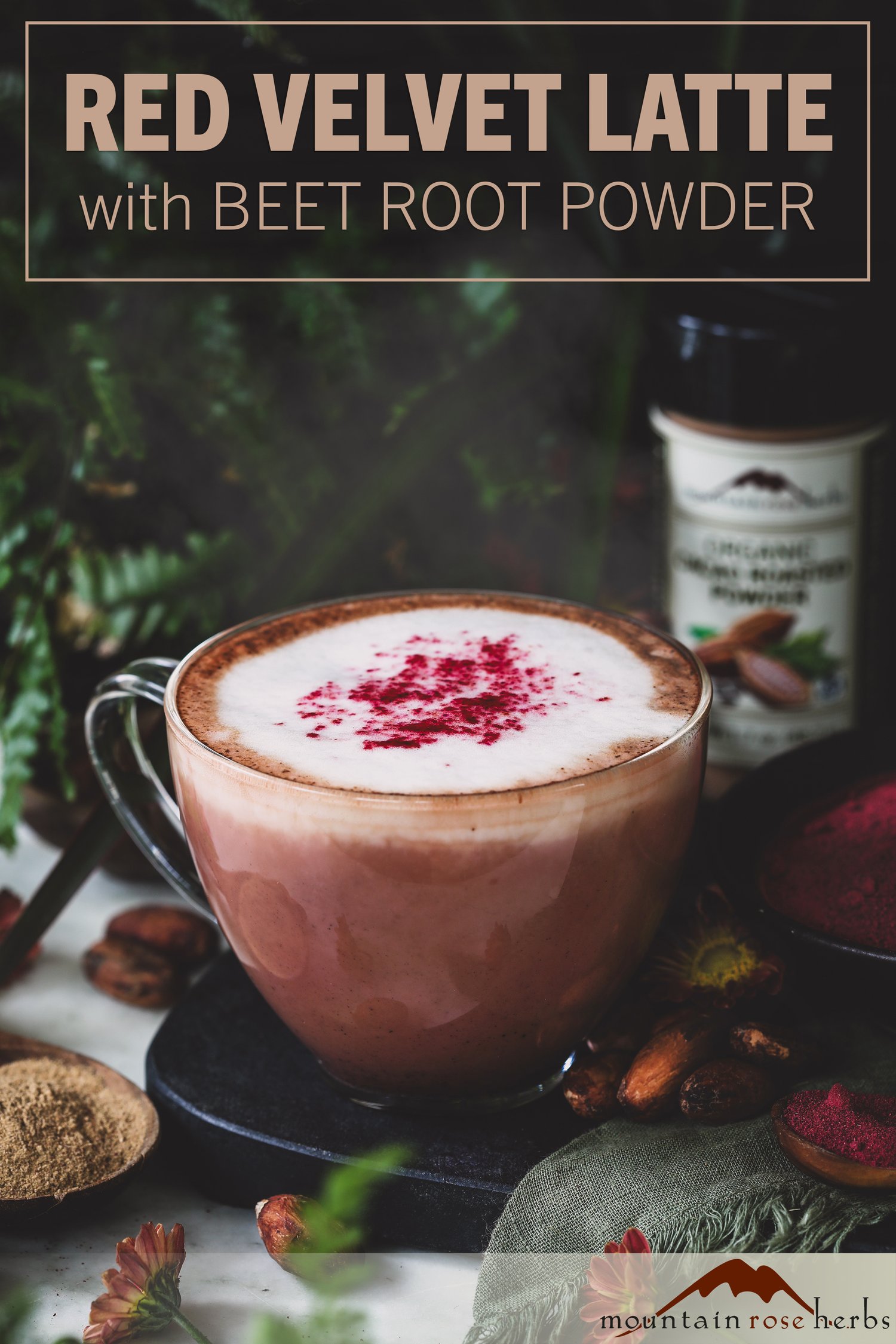 Red Velvet Latte with Beet Root Powder