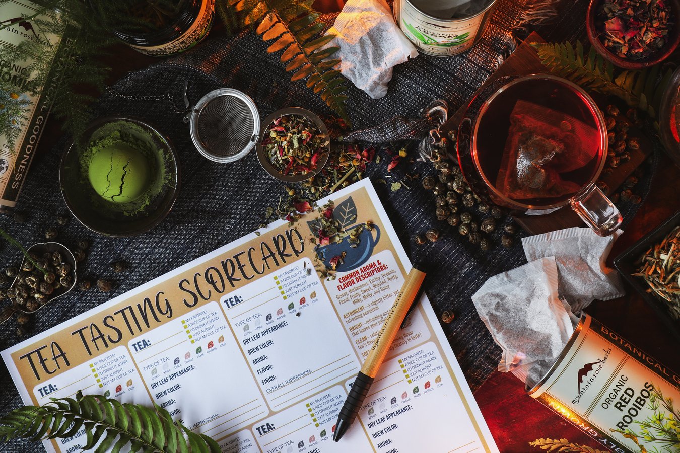 Tea Tasting Terminology + Printable Tasting Cards
