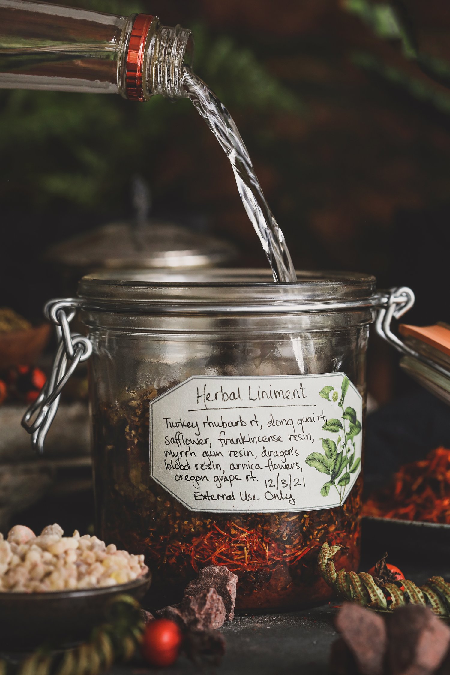 East Asian Herbal Liniment + Poultice Recipe