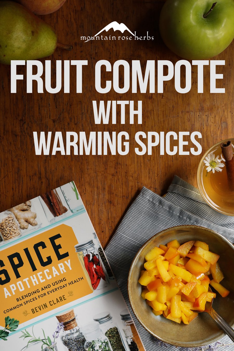 Homemade Fruit Compote with Warming Herbs and Spices