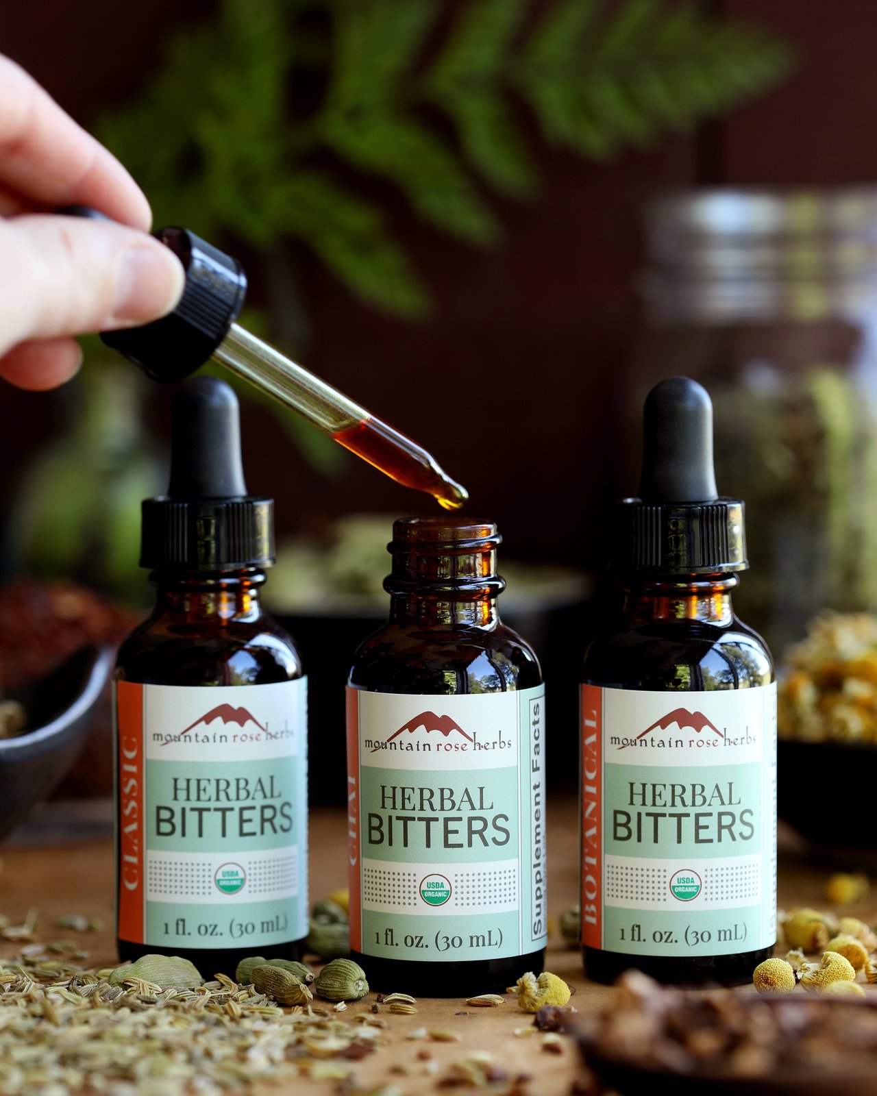 3 Organic Bitters Blends from Mountain Rose Herbs