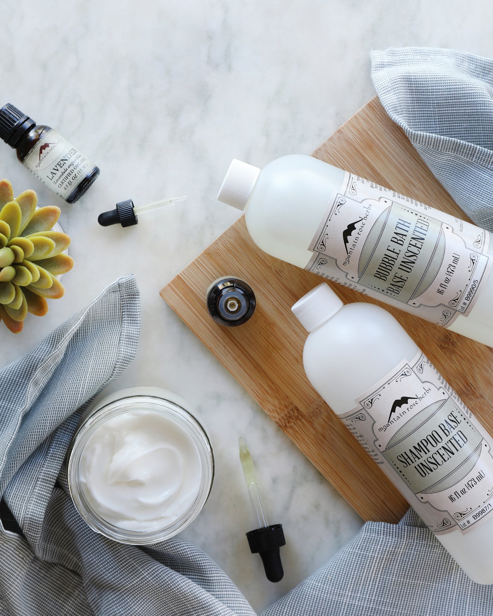 Unscented Shampoo and Conditioner Bases for DIY Body Care